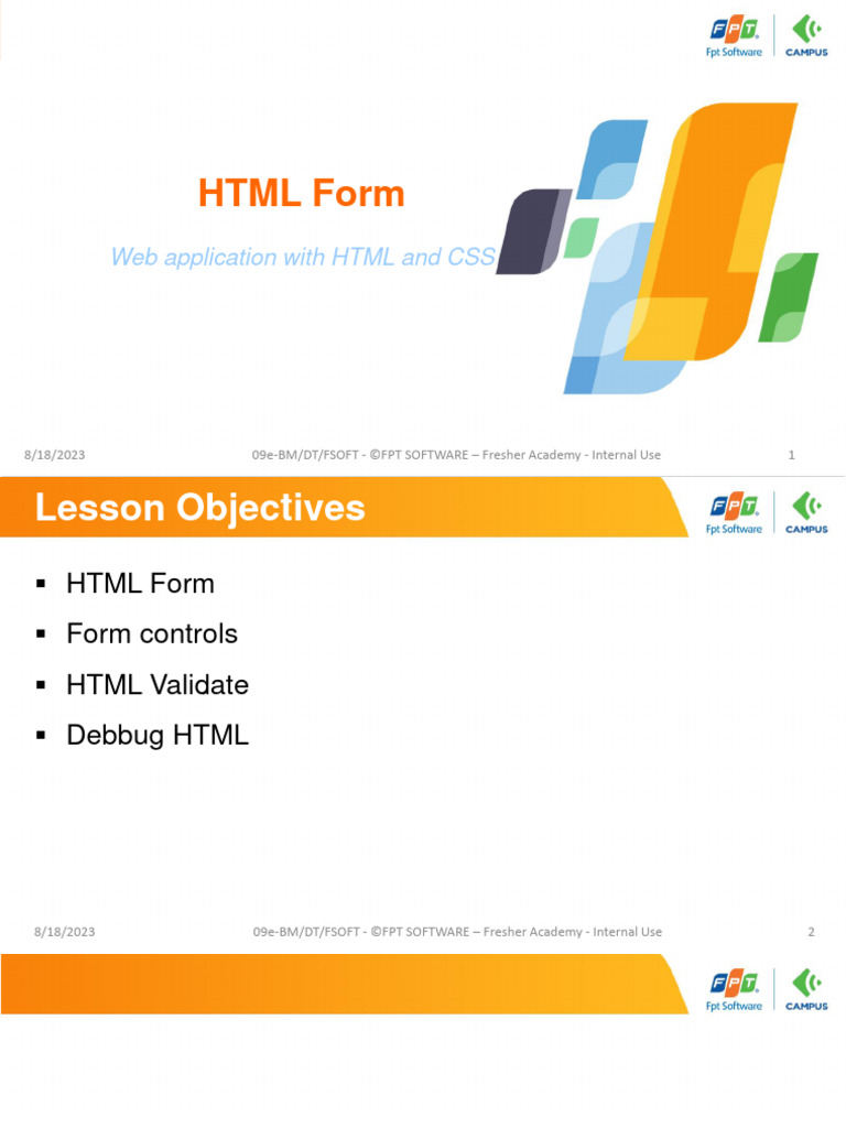 Unit 3 - HTML Form | PDF | Html | Html Element