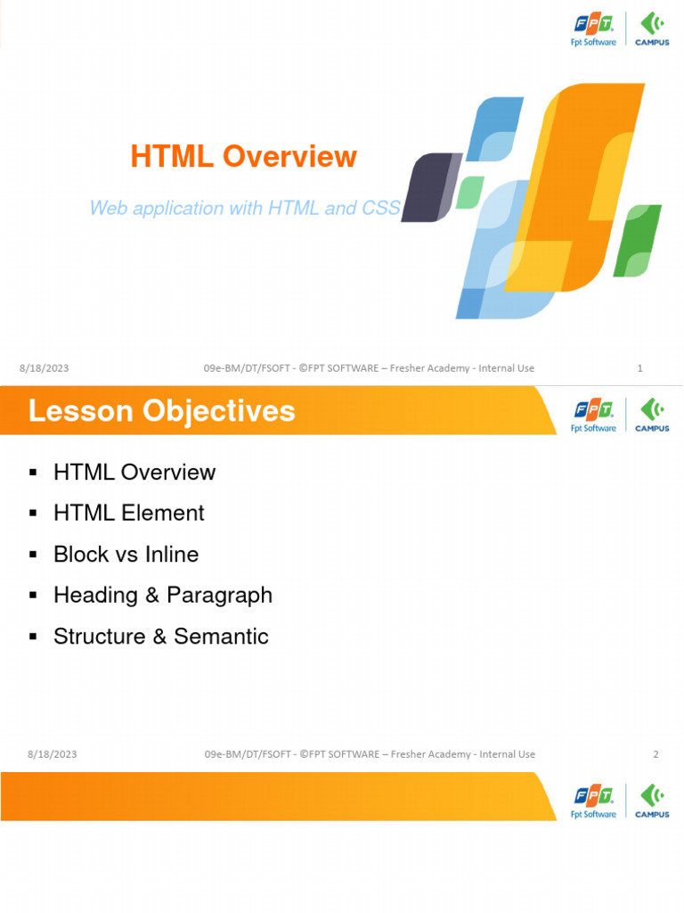 Unit 1 Html Overview Structure And Semantic Pdf Html Html Element