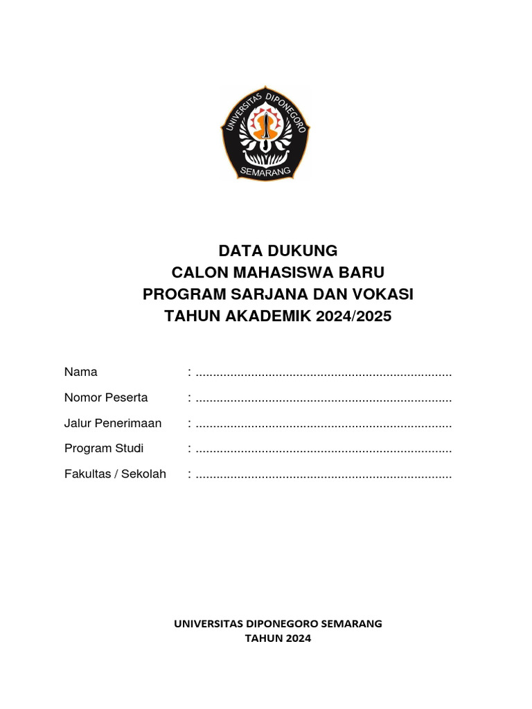 Formulir Pengajuan UKT Sarjana Dan Vokasi 2024 2025 | PDF