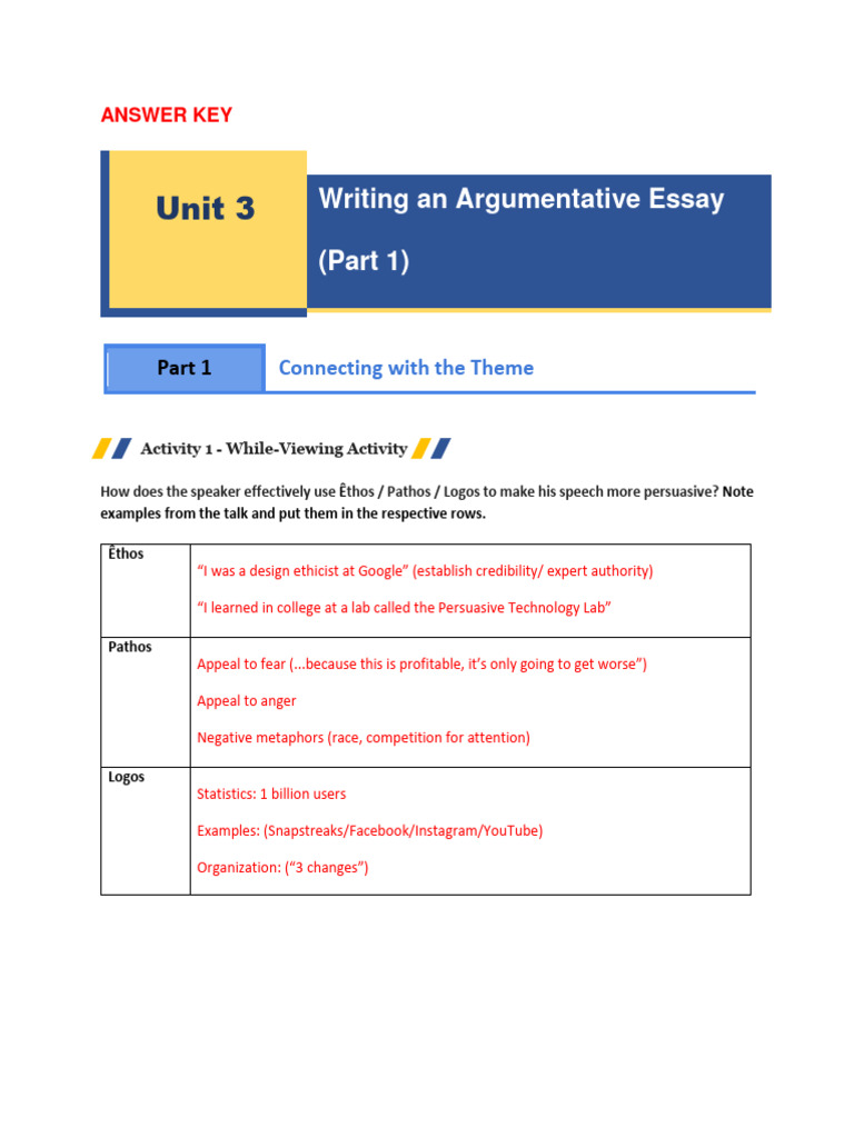 Unit 3 - Answer Key | PDF | Social Media | Popular Culture & Media Studies