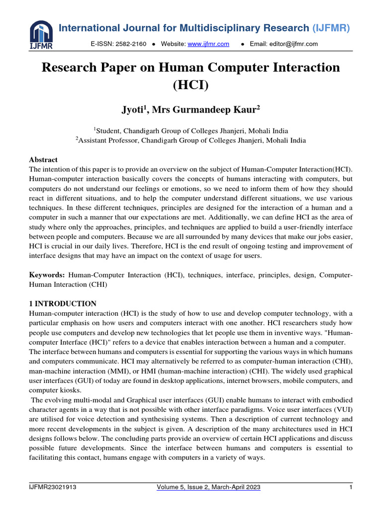 Human And Computer Interaction Pdf Human Computer Interaction User Interface