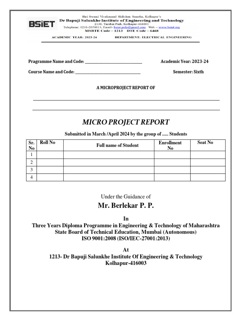 Micro Project Report UEE | PDF | Electric Vehicle | Alternating Current