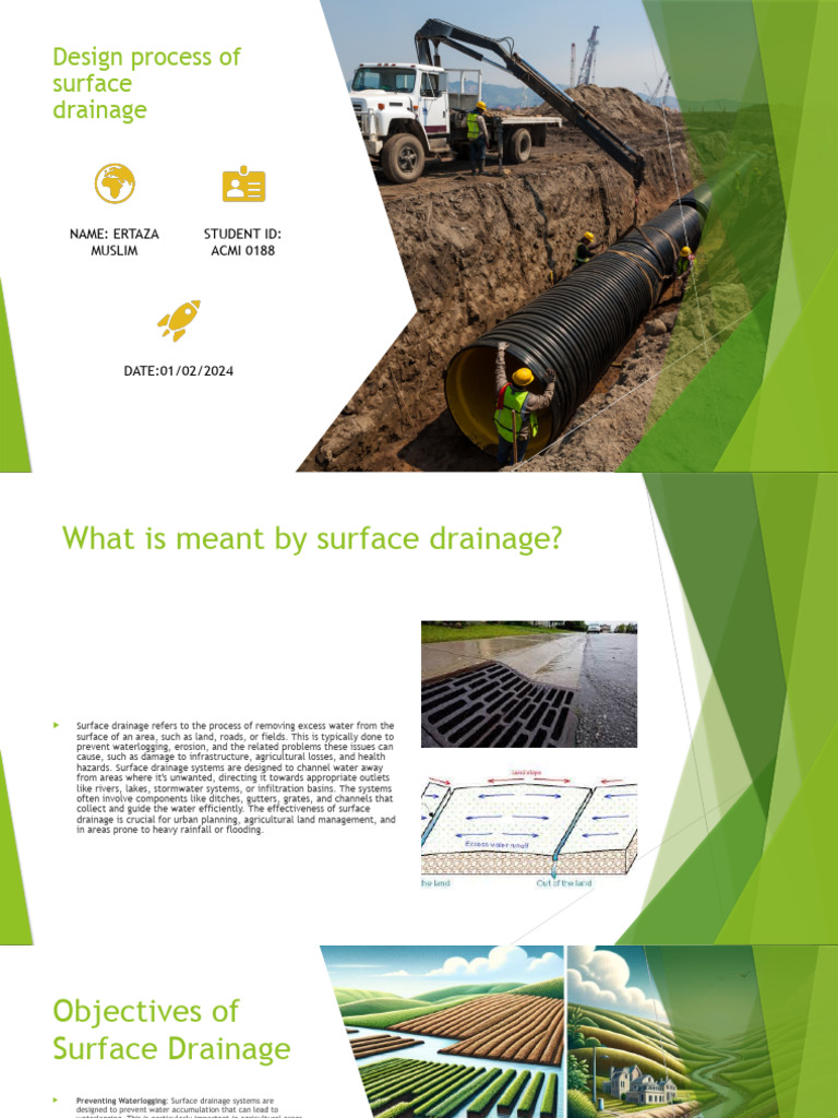 Surface Drainage Design Process Guide | PDF | Drainage | Storm Drain