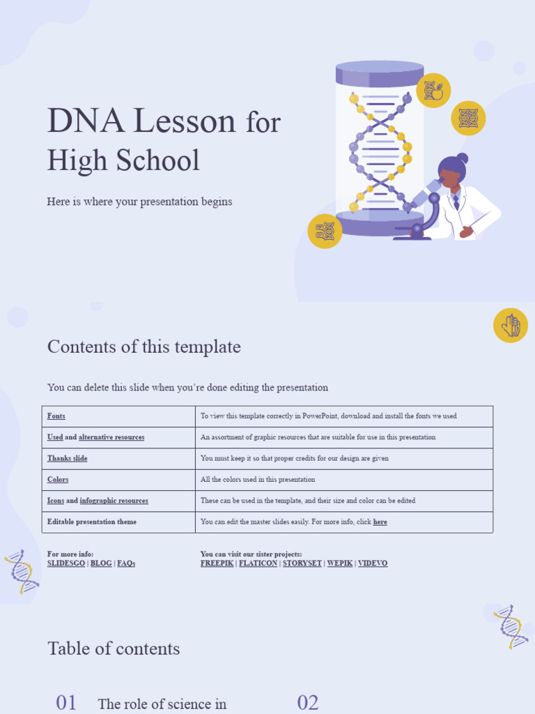 Dna Lesson For High School Creative | Download Free PDF | Planets | Science