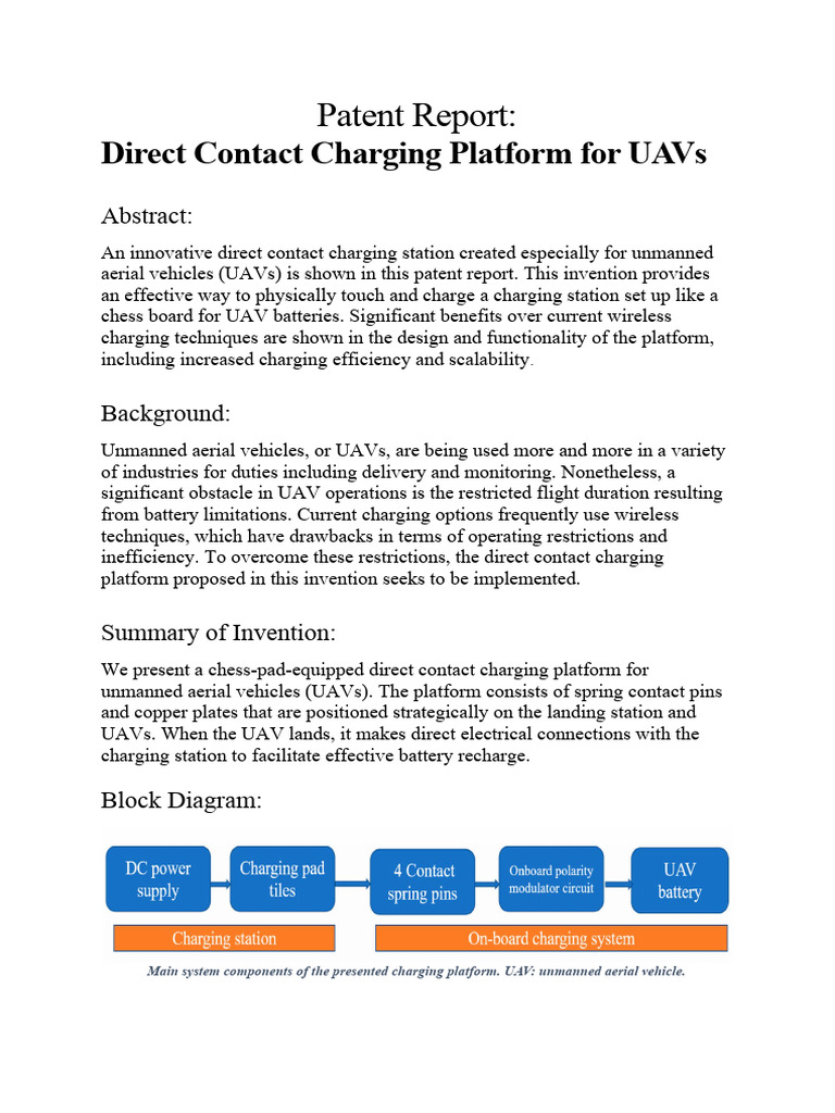 Patent Report On Drones | Download Free PDF | Unmanned Aerial Vehicle ...