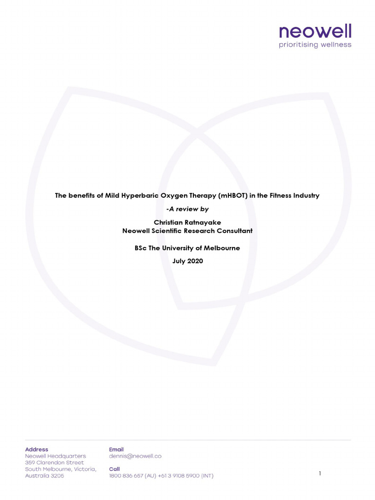 Neowell Fitness Research Review Final 6 - 07 - 2020 | PDF | Traumatic ...