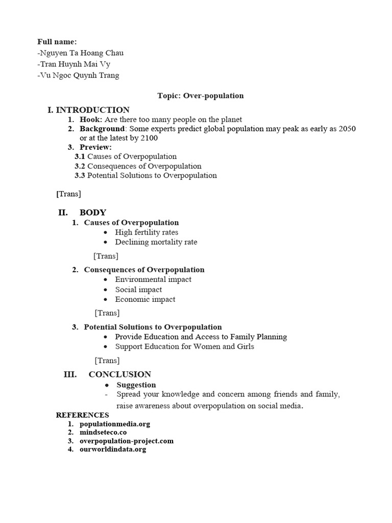 Causes and Solutions for Overpopulation | PDF | Politics | Science ...
