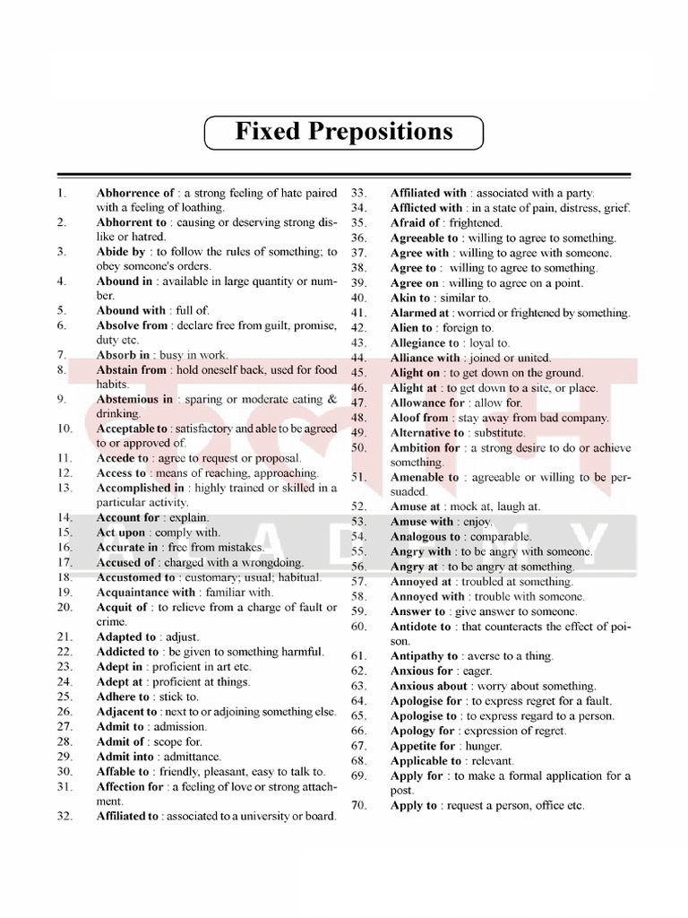 Prepositions | PDF