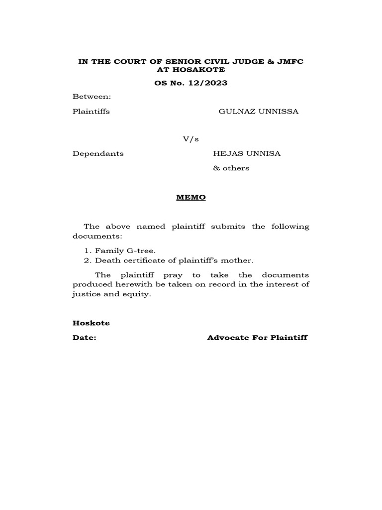 Memo Interim Order | PDF