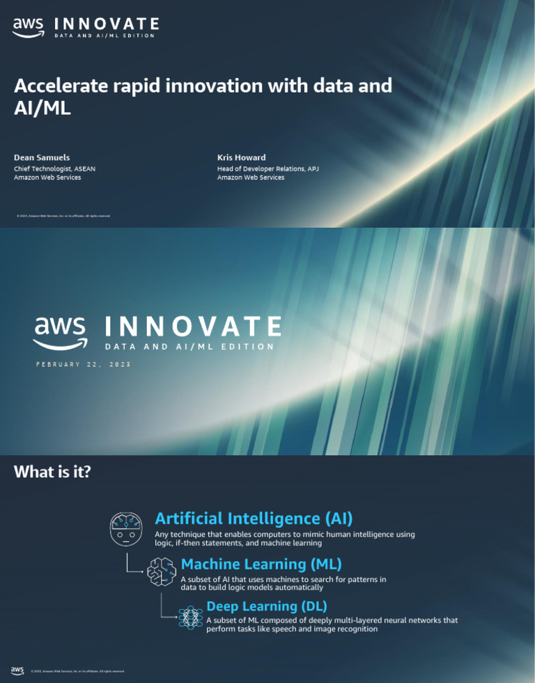 AWS Innovate 2023 - AIML Edition - Closing Keynote | PDF | Artificial ...