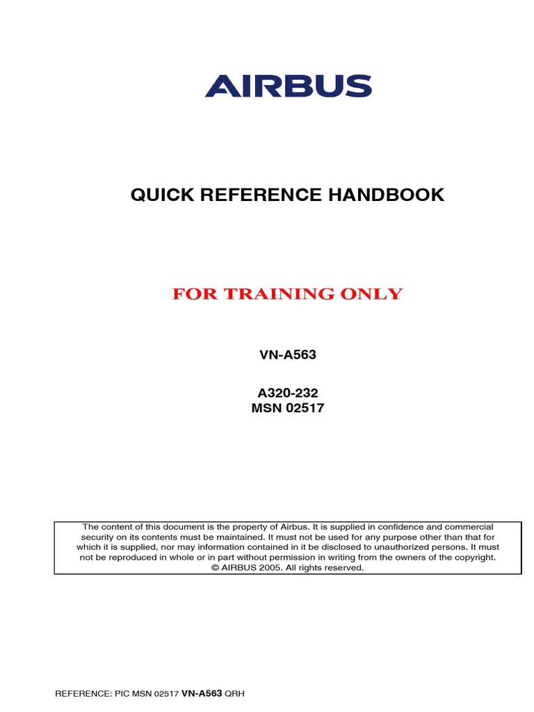 QRH A320 Iae V2500 For Training R 18jan21 | PDF | Landing Gear | Aerospace