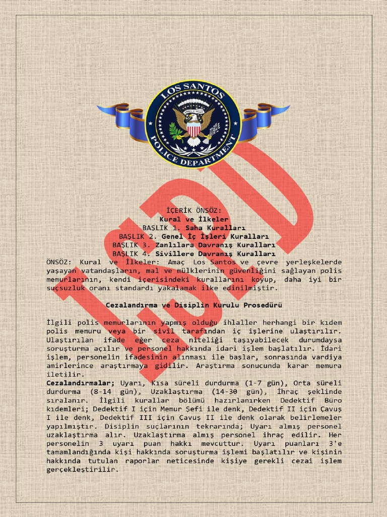 LSPD Kurallar | PDF