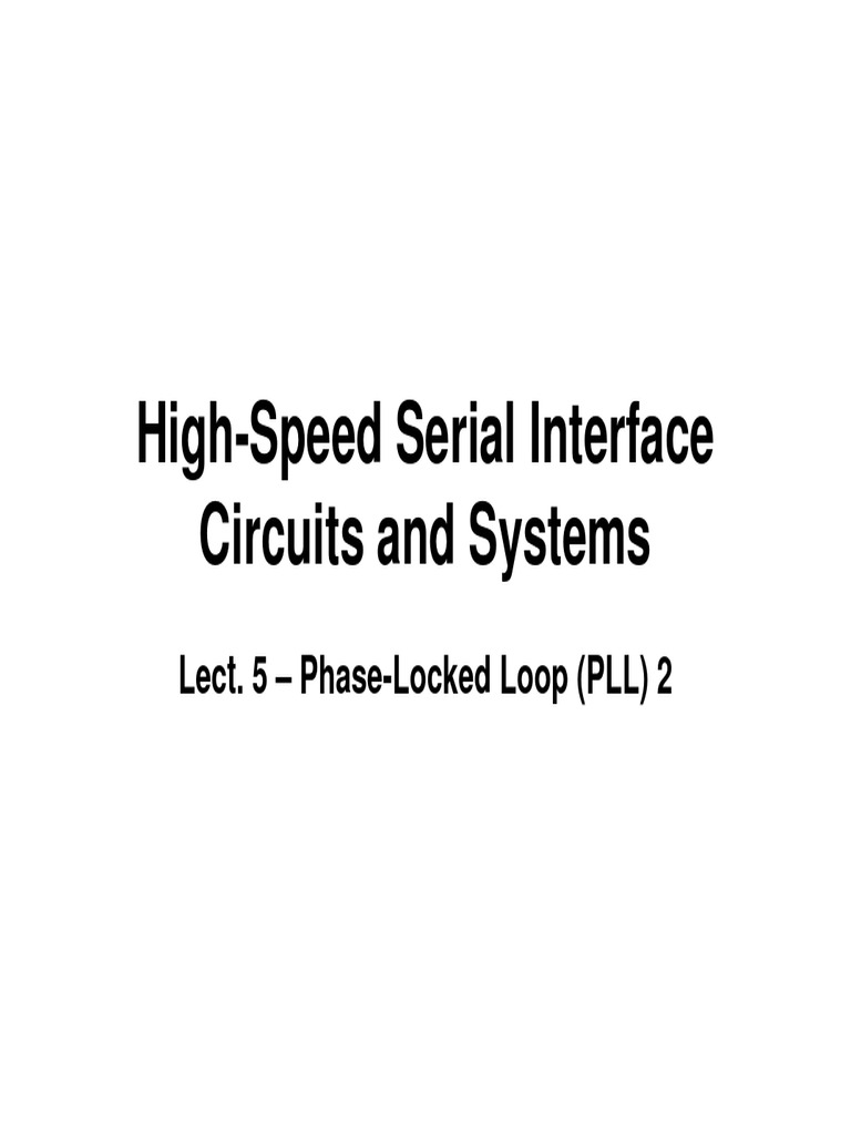 Lect 5 PLL 2 | PDF | Electrical Circuits | Electricity