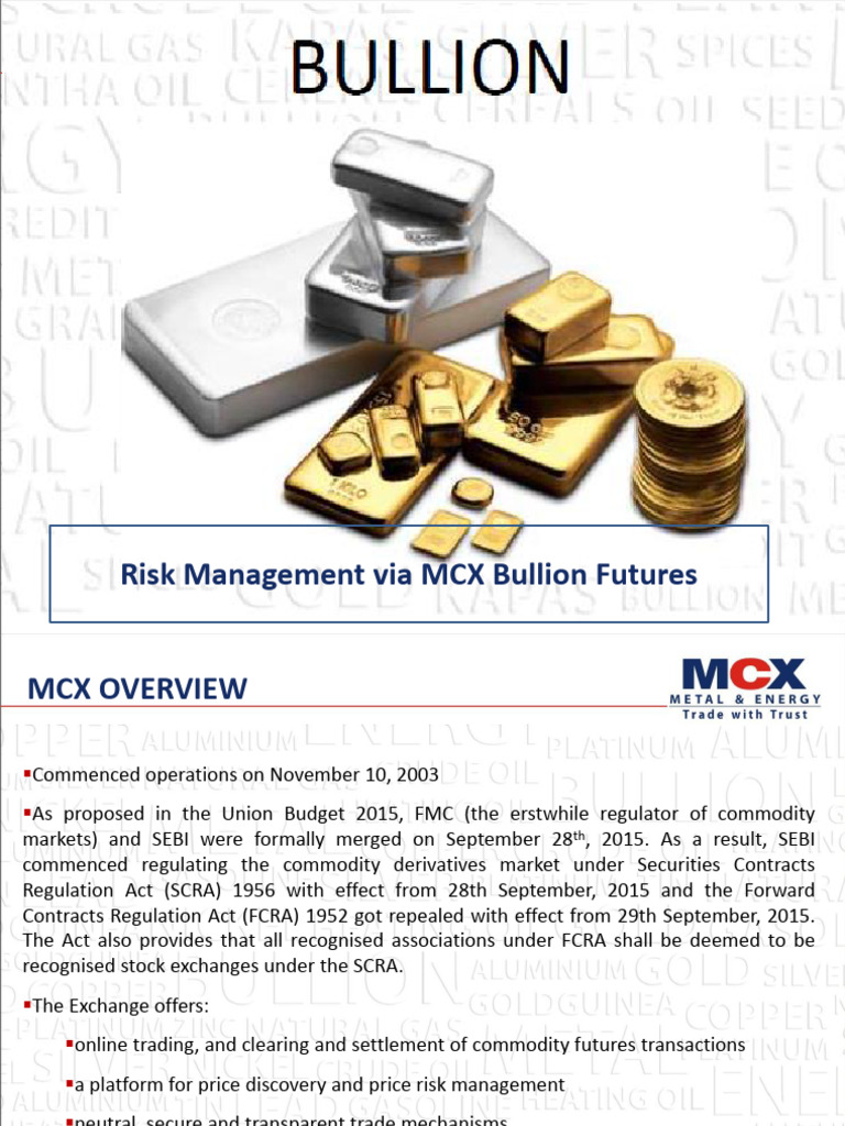 MCX Bullion Futures Risk Management Guide | PDF | Hedge (Finance ...