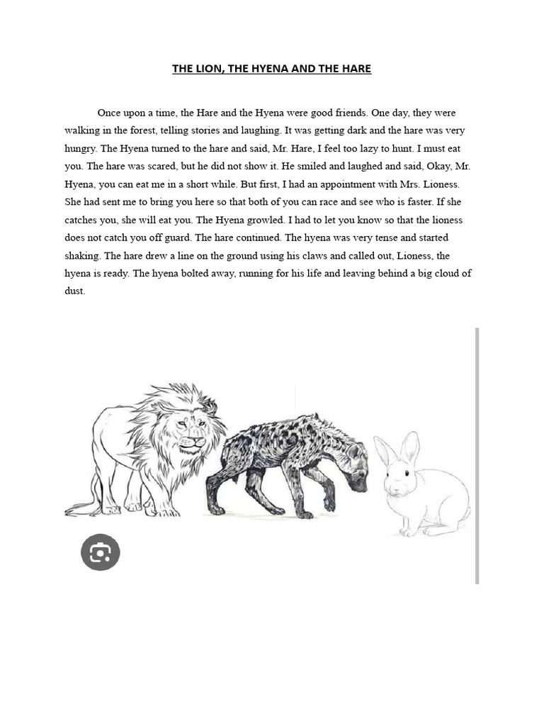 Hyena and Hare and The Lion | PDF | Poetry