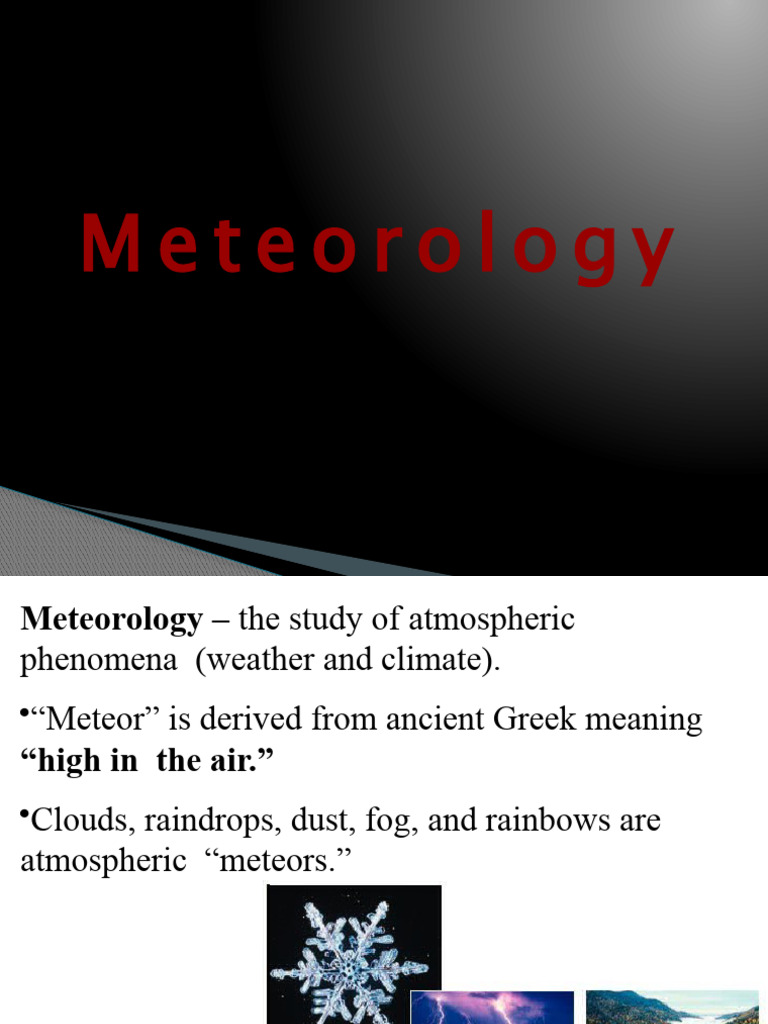 Meteorology 1 | PDF | Atmosphere | Atmosphere Of Earth