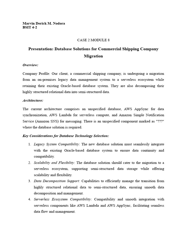 Case-2-Module-8 | PDF | Databases | Scalability