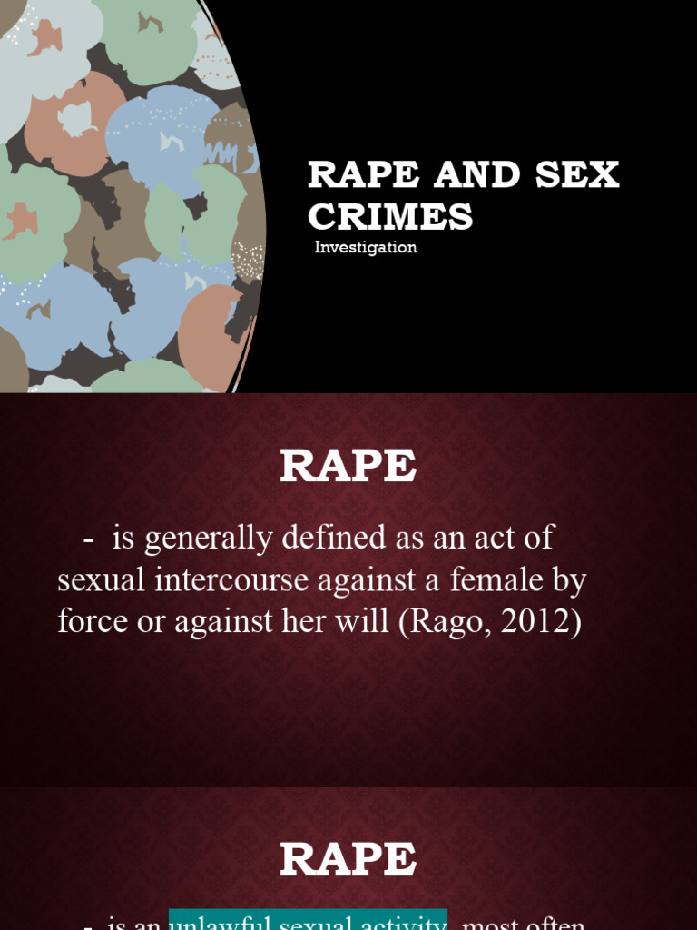 CDI2 Rape-and-Sex-Crimes.pptx | PDF | Rape | Sexual Intercourse