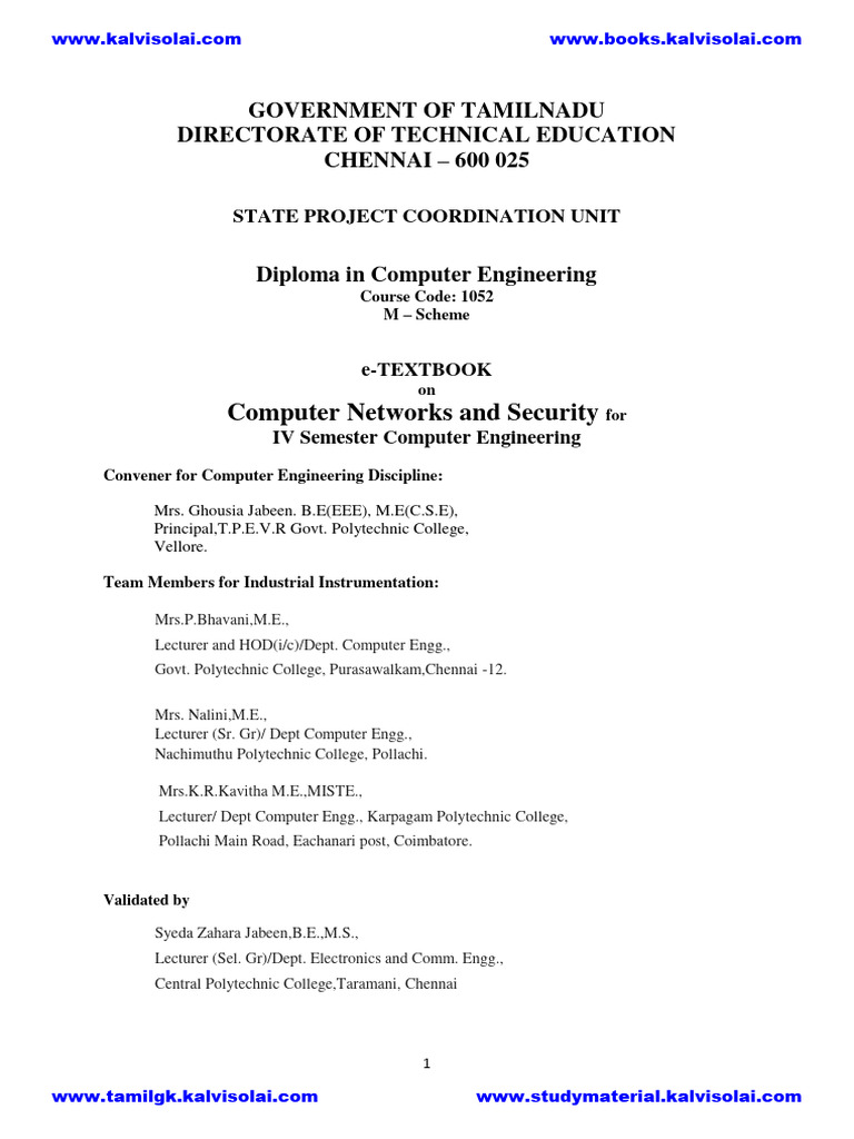 CS Polytechnic Engineering-Computer Networks and Security Semester 4 ...