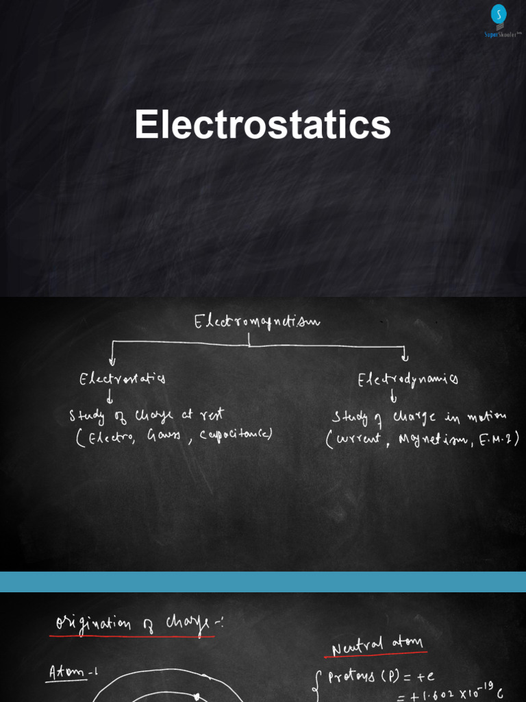 Electrostatics | PDF | Electromagnetism | Electron