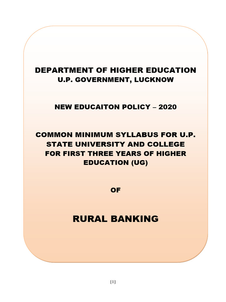 Rural Banking | PDF | Money | Banks