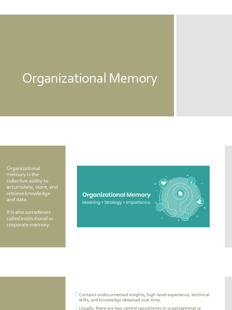 Organizational Memory | Download Free PDF | Memory | Knowledge