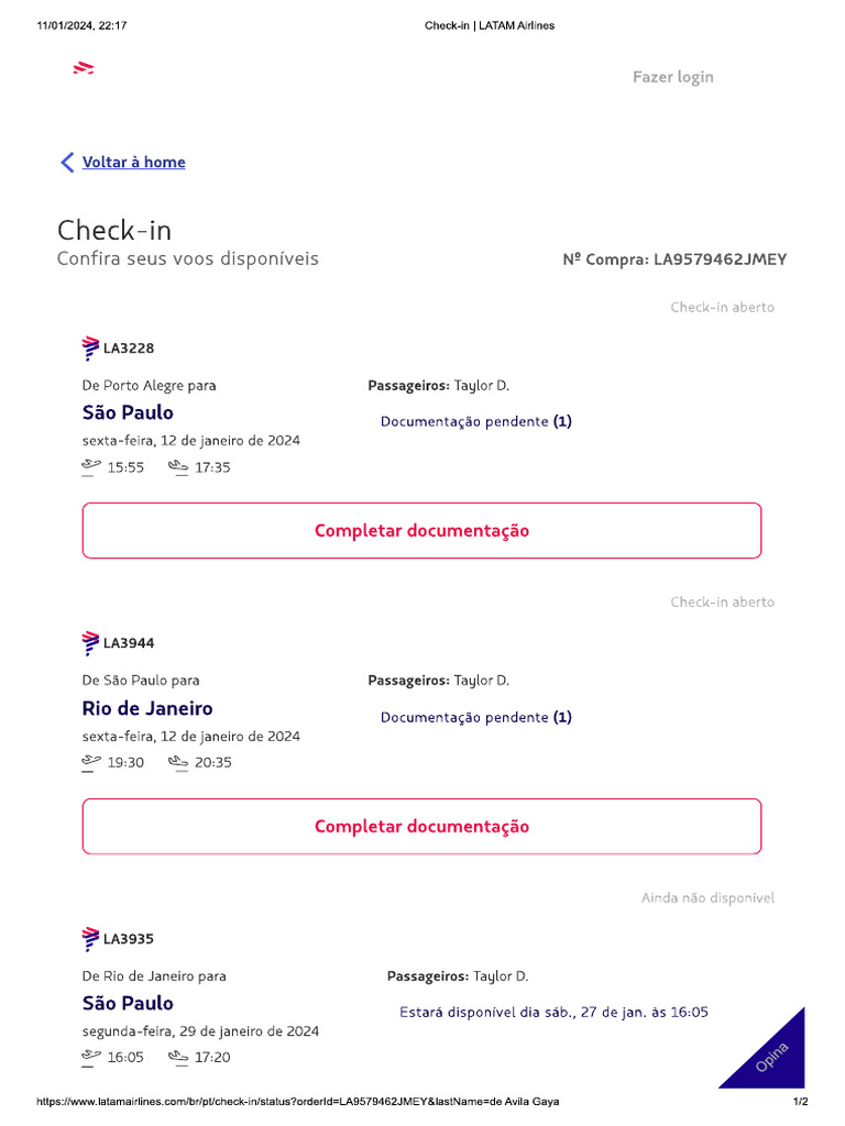 LATAM Airlines Check-In Guide | PDF