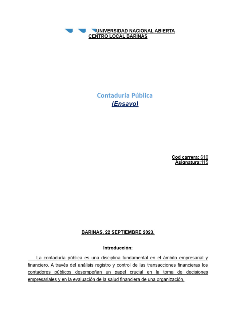Ensayo Obj II.2 | Descargar gratis PDF | Contador | Contabilidad