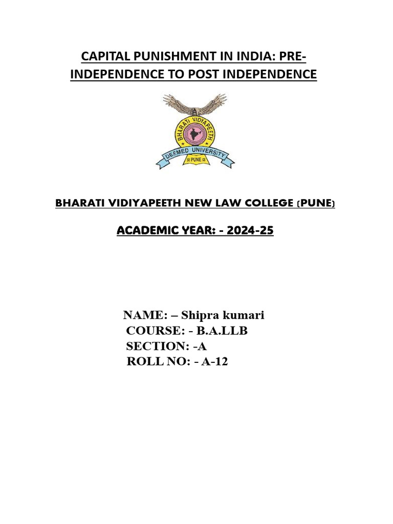 Capital Punishment In India Pdf Pardon Capital Punishment