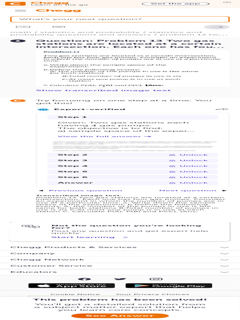 Solved Problem 13 Two Gas Stations Are Located at a Certain Chegg.com | PDF | Science