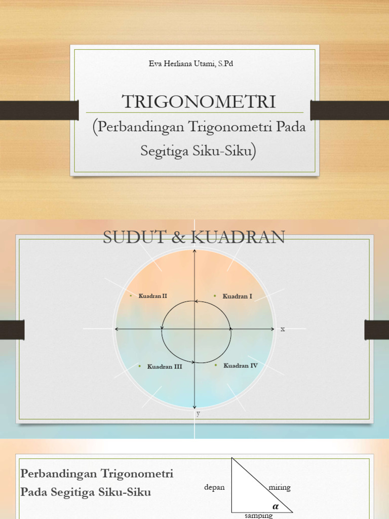 TRIGONOMETRI (Perbandingan Trigonometri Pada Segitiga Siku-Siku) | PDF