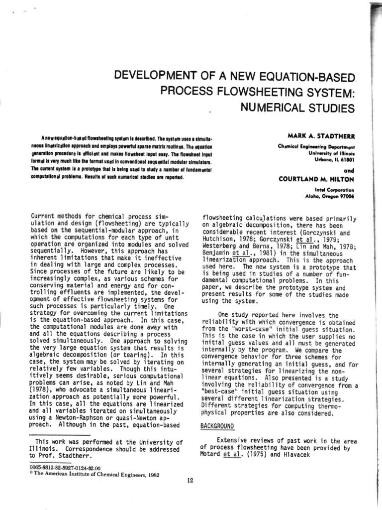 Stadtherr Hilton Aiche Symp Ser82 | PDF