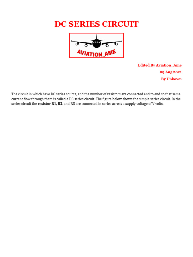 Sub M-6 & 7 DC CKT & Resistance | PDF | Electrical Resistance And ...