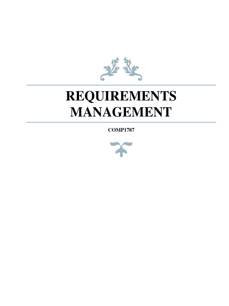Requirements Management | PDF | Software Development Process | Agile Software Development