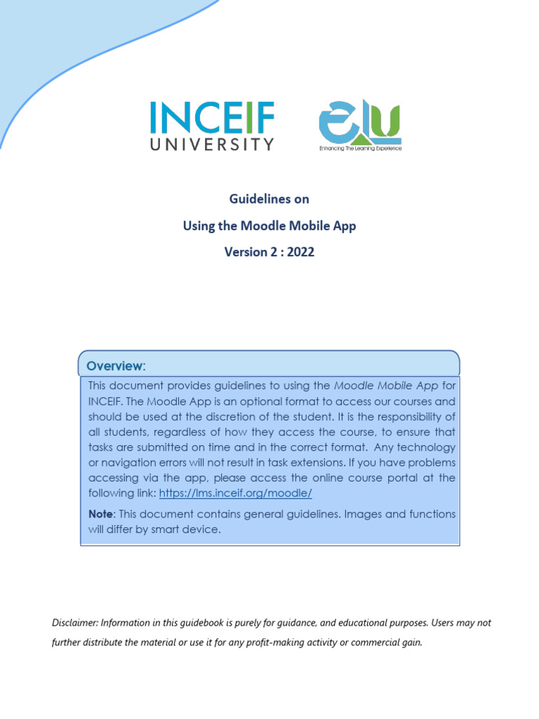 Moodle App Guide V2 | PDF | Qr Code | Mobile App