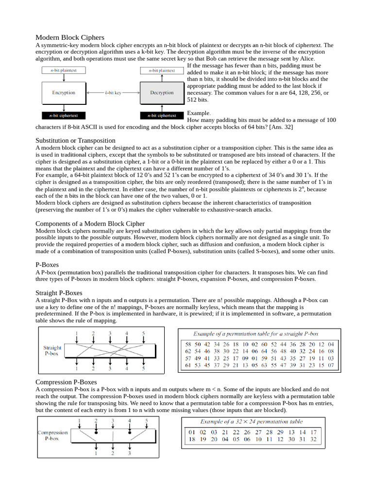 m03 Symblock | PDF | Cipher | Encryption