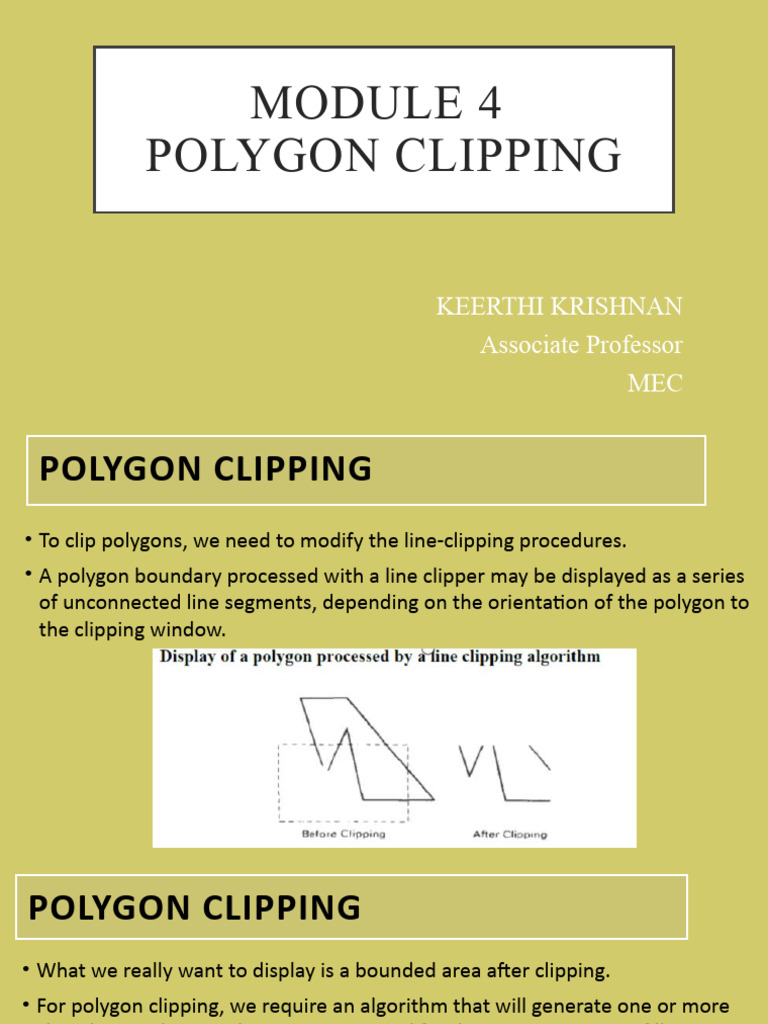2D Polygon Clipping-Annotated-mod 4 - 1 | PDF | Cartesian Coordinate ...