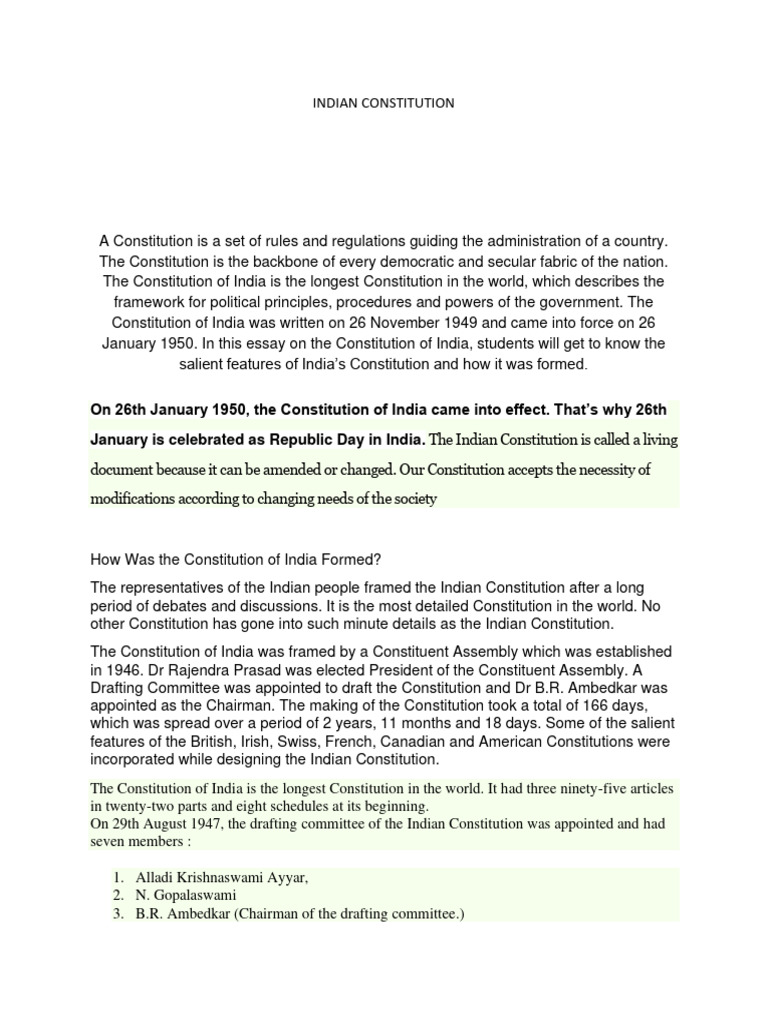Indian Constitution Notes Unit - I & Ii | PDF | Legal Documents | Justice