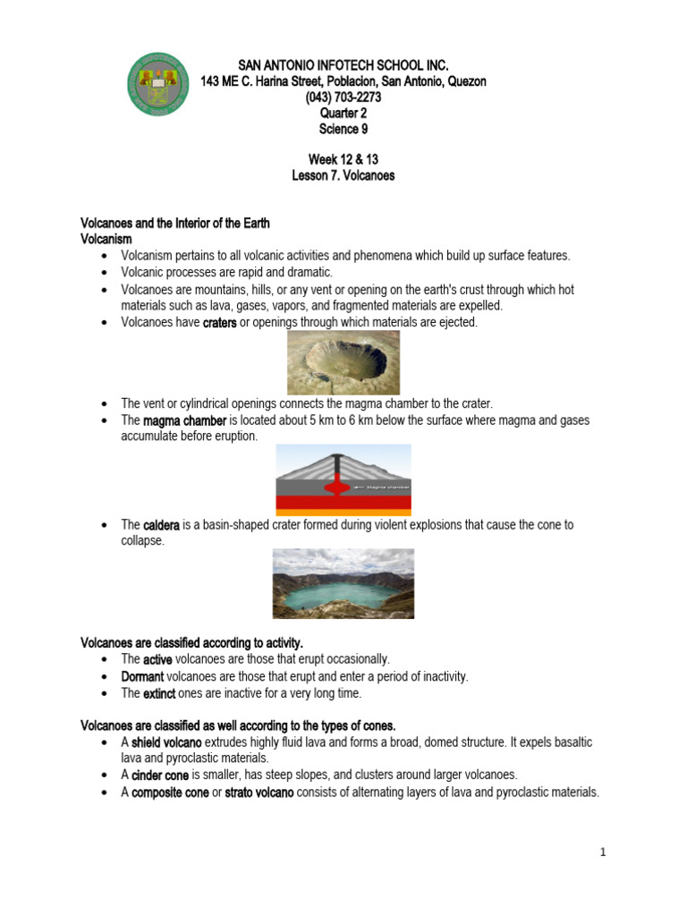 Volcanoes Pdf Volcano Types Of Volcanic Eruptions