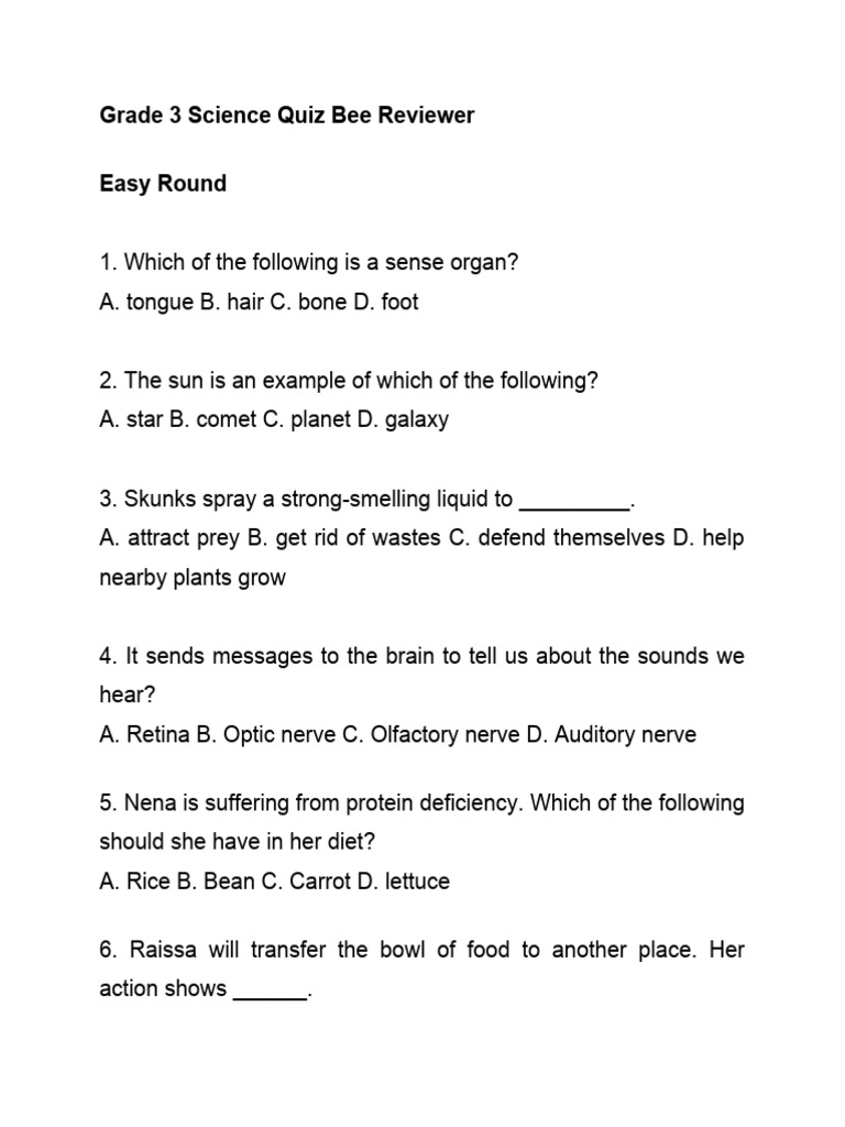 Grade 3 Science Quiz Bee Reviewer | PDF | Greenhouse Effect | Atmosphere Of Earth