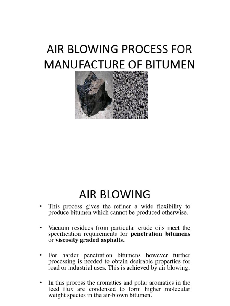 L 36 Air Blowing Process For Manufacture of Bitumen | PDF | Chemical ...
