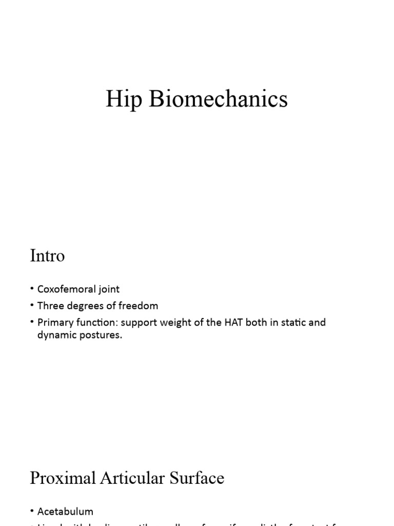 Hip Biomechanics | PDF | Hip | Anatomical Terms Of Motion