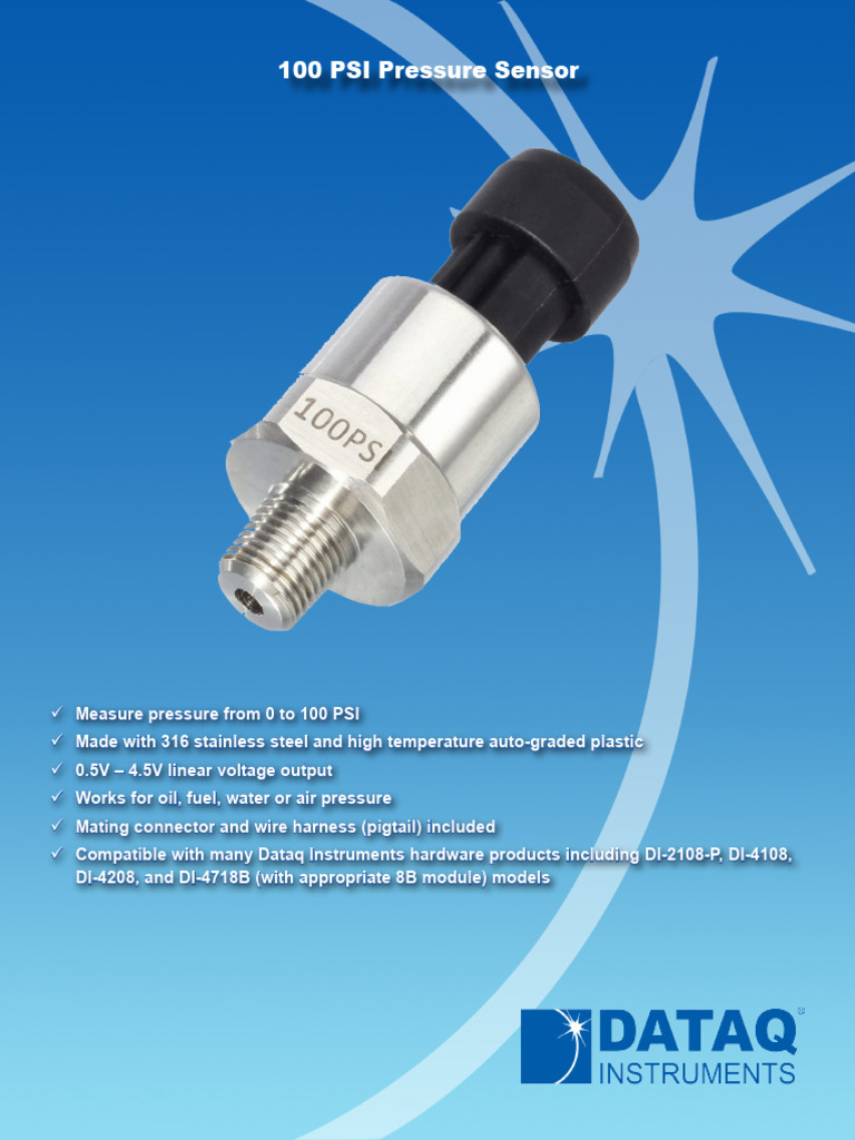Pressure Sensor Ds | PDF | Pressure Measurement | Amplifier