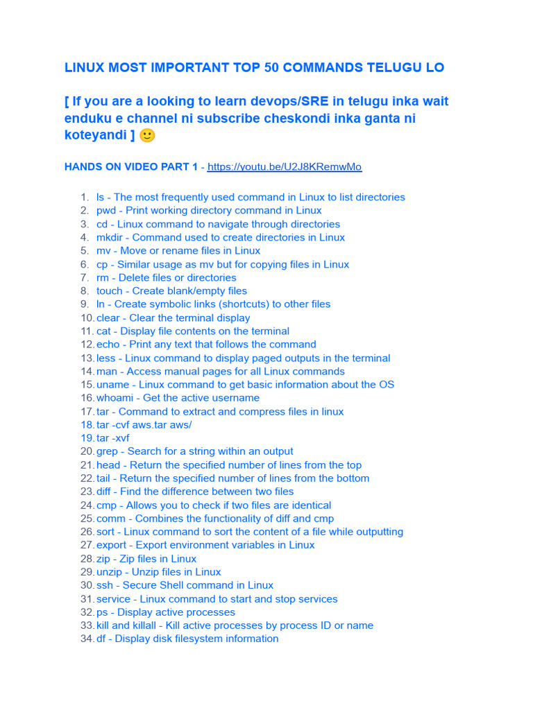 Linux Part 1 | PDF | Computer File | Operating System Families