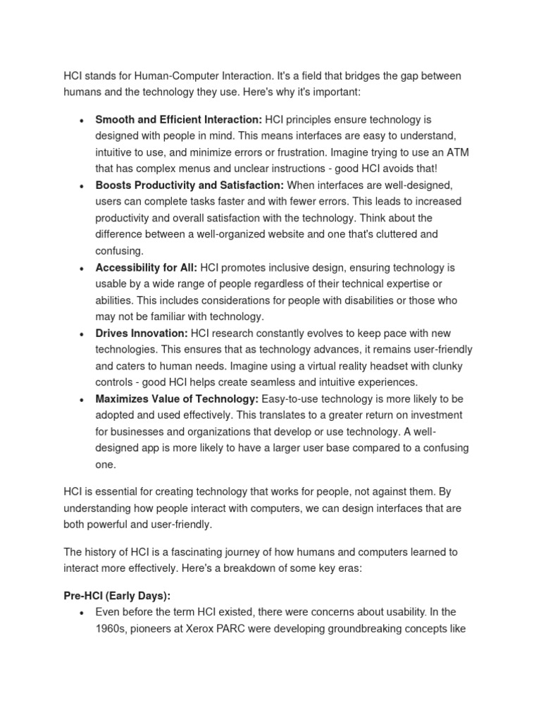 Human computer interface 2 | PDF | Human–Computer Interaction | Usability Human computer interface 2 | PDF | Human–Computer Interaction | Usability