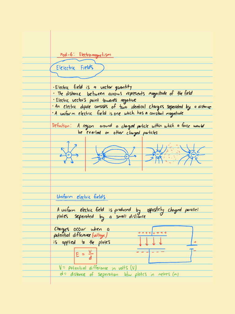 Physics Yr 12 | PDF | Electromagnetic Induction | Magnetic Field
