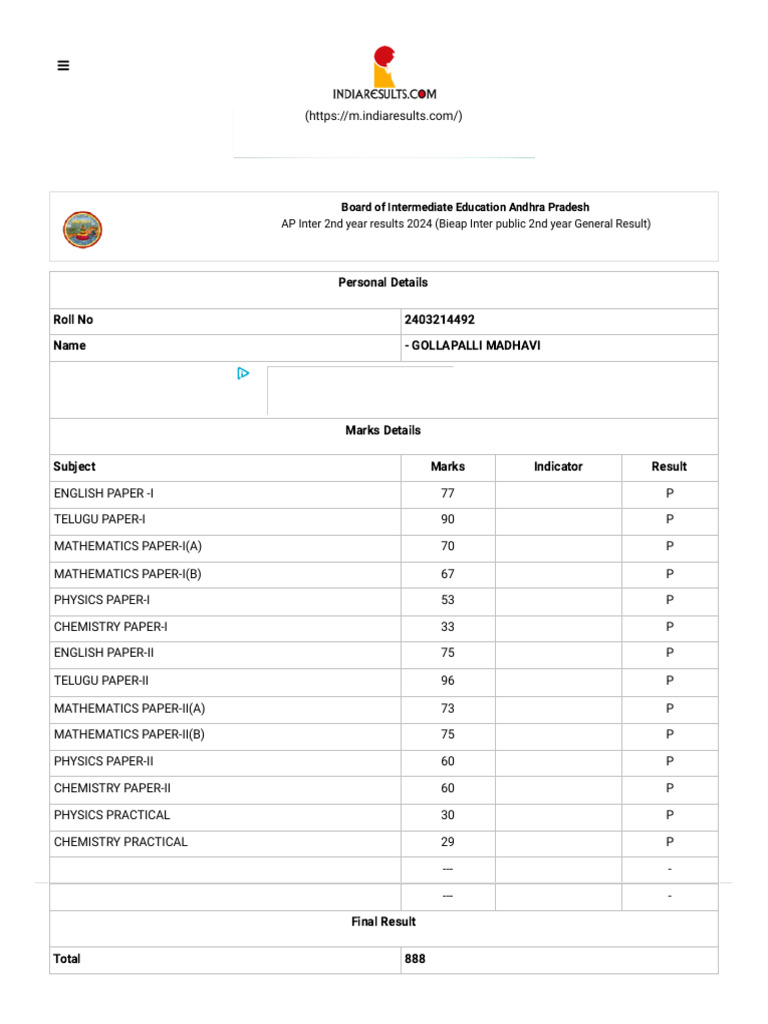 AP Inter 2nd Year Results 2024 (Bieap Inter Public 2nd Year General ...