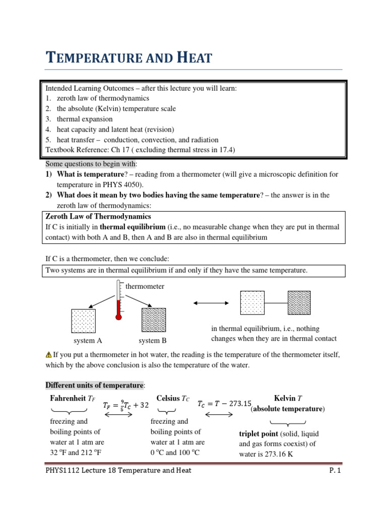 Lecture 18 | Download Free PDF | Temperature | Thermal Expansion