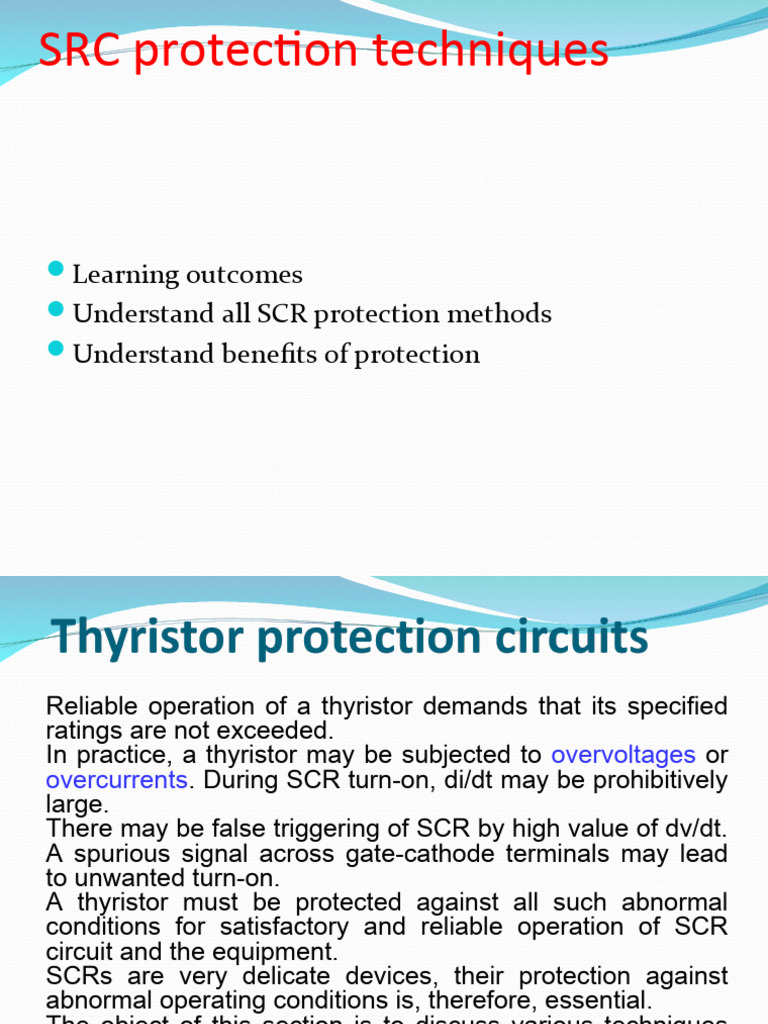 SCR Protection | Download Free PDF | Manufactured Goods | Electric Power