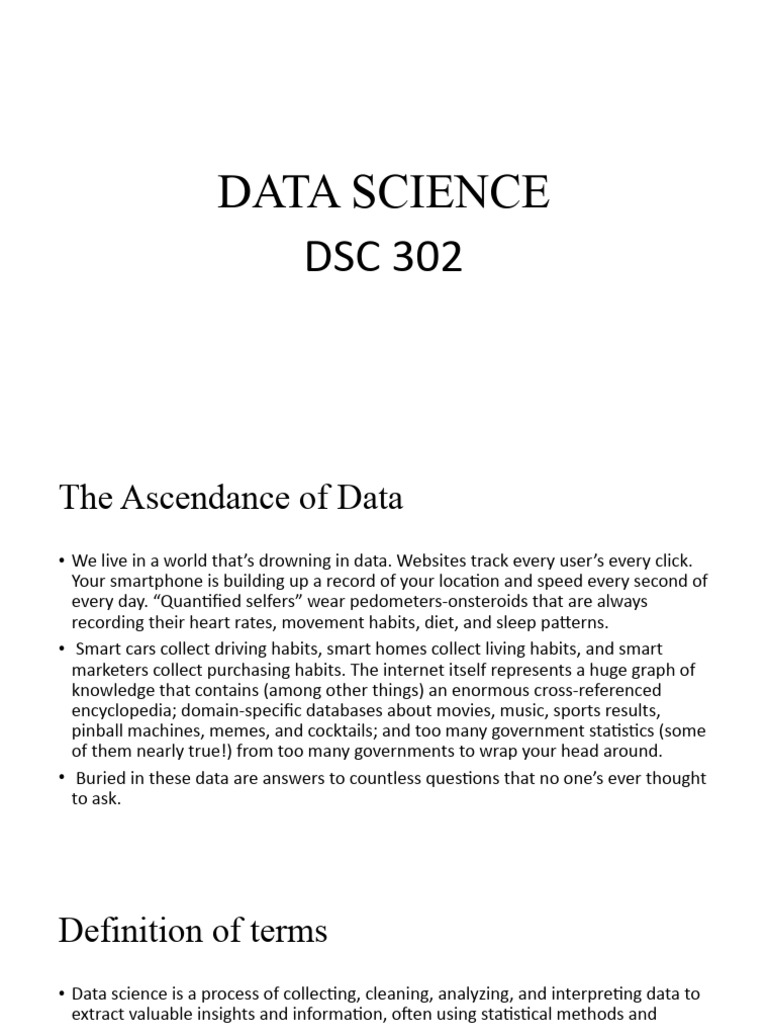 Data Science 1 Pdf Data Science Data Analysis